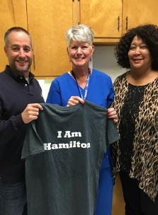 I Am Hamilton T-Shirt Presented To Tammie Vaillancourt, School Nurse At ...