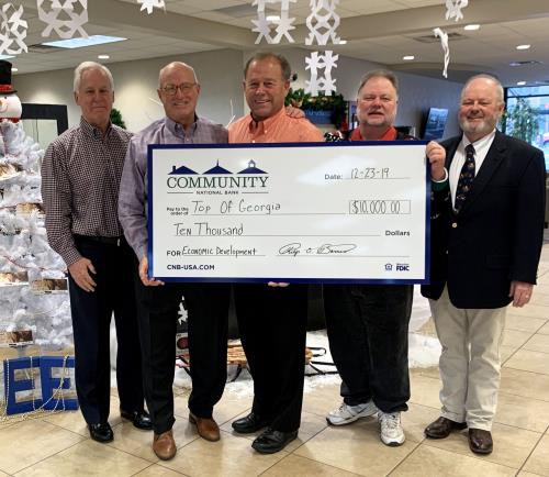 Community National Bank Donates $10,000 To Top Of Georgia Initiative ...