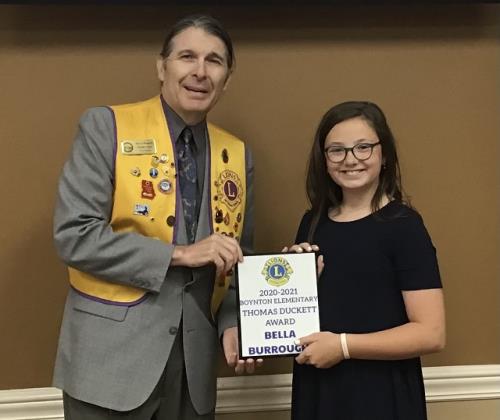 Boynton Lions Club Awards Major Thomas Duckett And David Carlock Awards ...