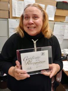 Office Manager Of Chattanooga Memorial Park Judy Atkins Recognized For ...