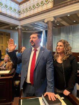 Adam Lowe Sworn In As 1st State Senator For New 1st Senate District ...