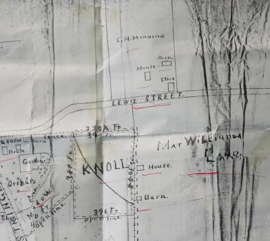 Old North Chattanooga Map Shows 2 Ferries, Stringer's Road, Houses ...