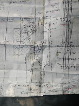 Old North Chattanooga Map Shows 2 Ferries, Stringer's Road, Houses ...
