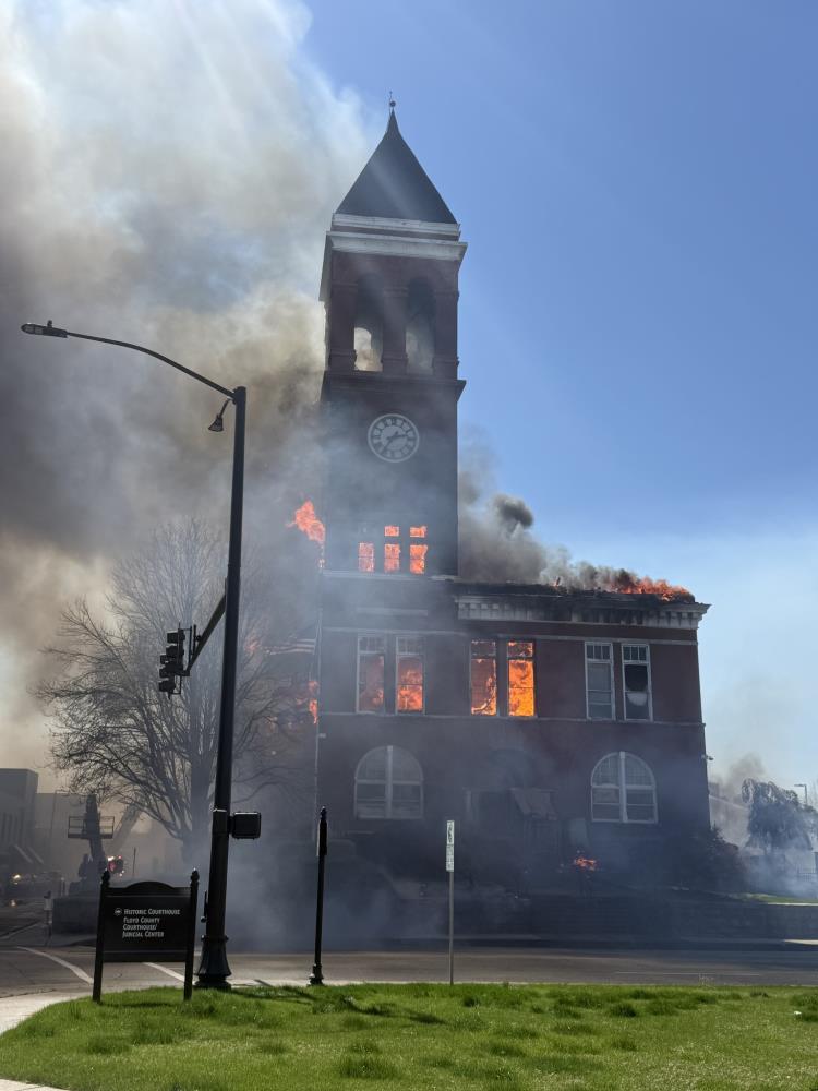 Historic Floyd County Courthouse At Rome, Ga., Suffers Devastating Fire ...